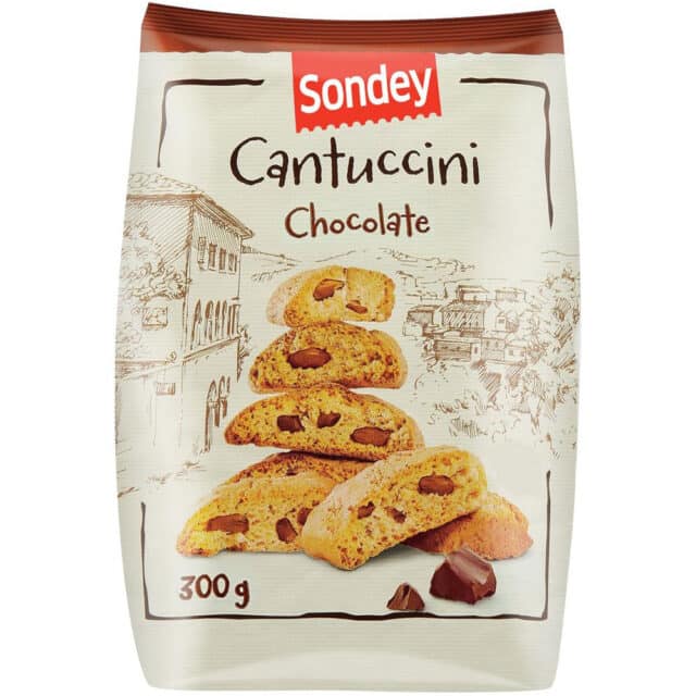 Печиво Sondey Cantuccini з шоколадом 300г ⚡ купити з доставкою по Україні